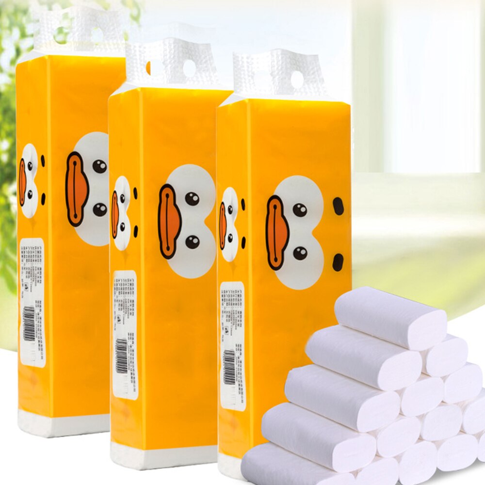 4-layer 14 Rolls Raw Wood Pulp Toilet Paper Bulk R... – Grandado
