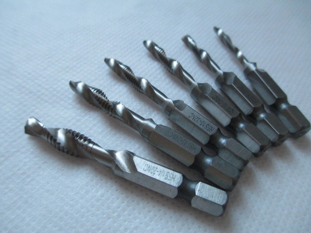 Drill Tap Combination Bit 6pc Sae Hss Tap Drill De... – Grandado