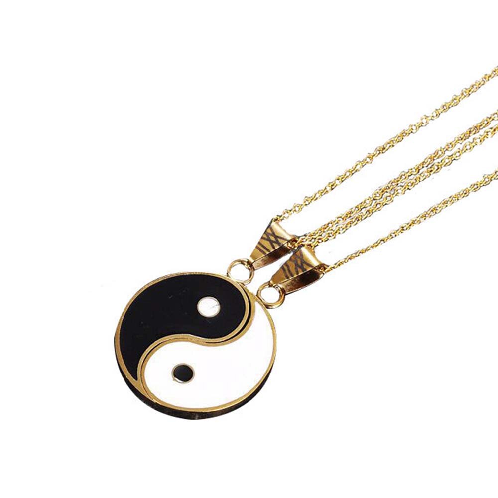 2 Pcs Tai Chi Necklace Stainless Steel Yin Yang Pe... – Grandado