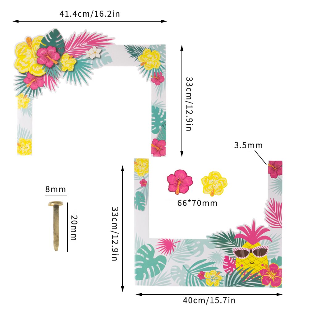 1pcs of Hawaiian summer party photo frame handheld... – Grandado