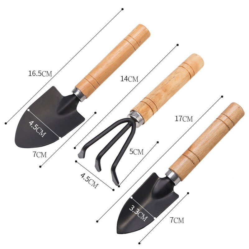 3Pcs Mini Draagbare Tuinieren Tool Metal Hoofd Sch... – Vicedeal