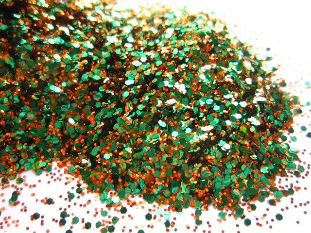 Mixed Green & Orange Hexagon Shapes Solvent Resist... – Grandado