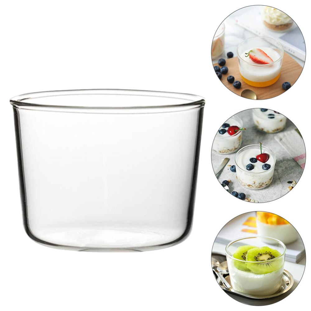 4pcs 200 ML Simple Glass Cupcake Cups Dessert Cups... – Vicedeal