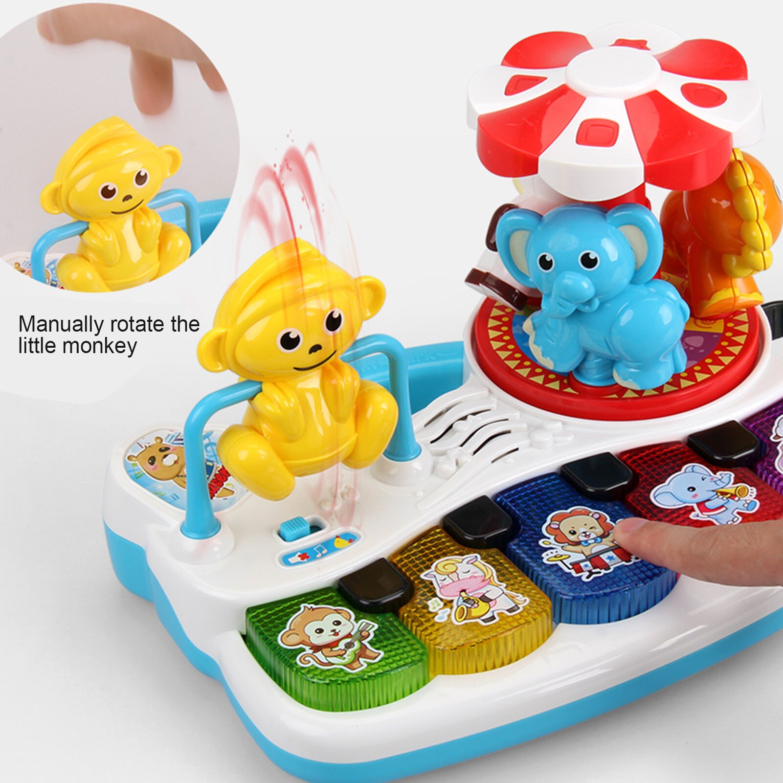 Animal Shape Multifunctional Musical Carousel Pian... – Grandado