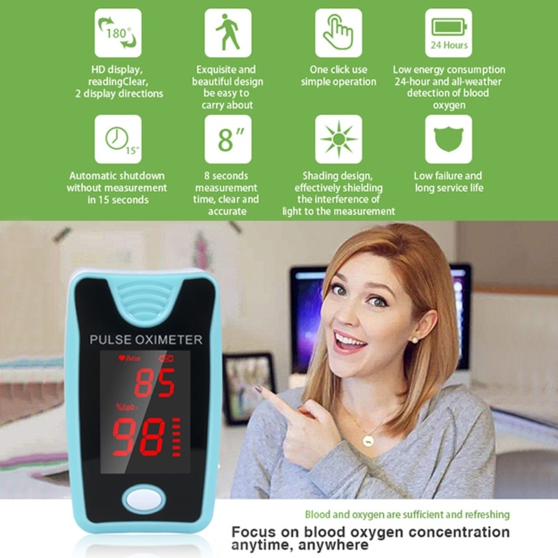 Blod oxygen spo 2 monitor fingerpulsoximeter oxyge... – Grandado