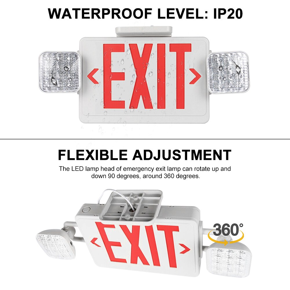 With Battery Backup Hotel LED Emergency Exit Light... – Grandado