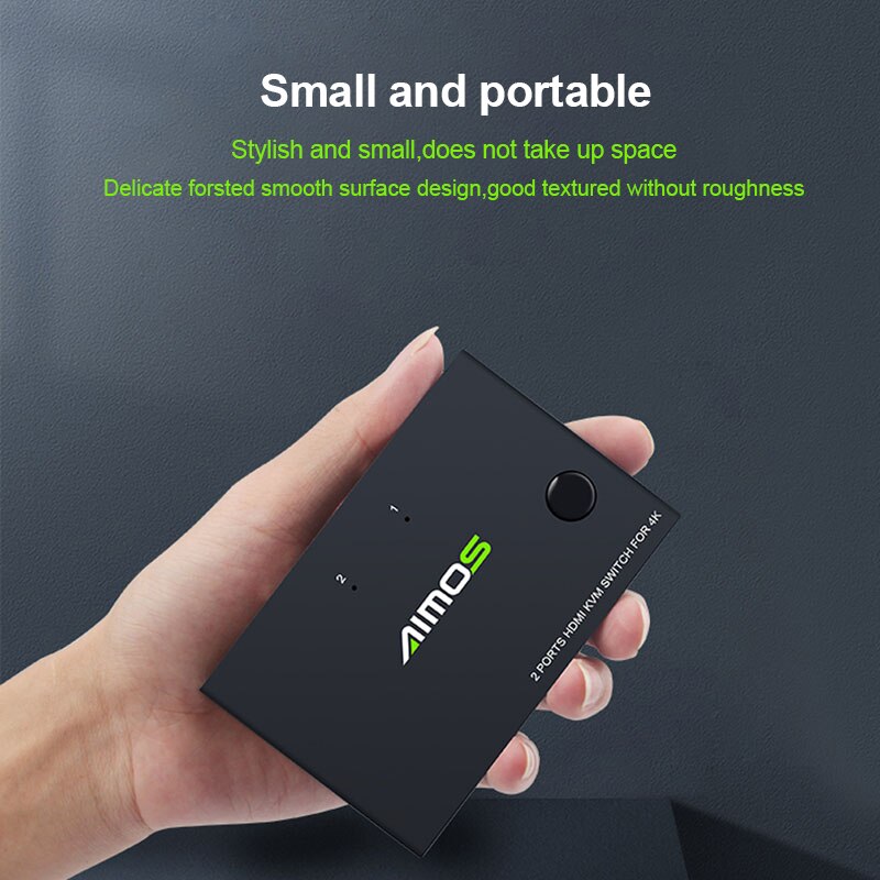 Aimos Hdmi Kvm Switcher 4K 2 In 1 Out Usb Kvm Swit... – Vicedeal