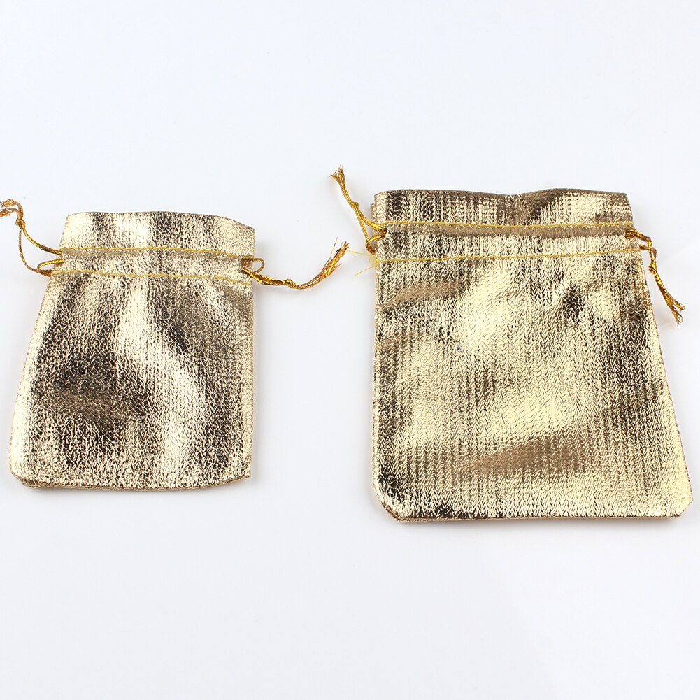 50Pcs/lot 7x9cm 9x12cm Gold Fabric Bags Organza Je... – Vicedeal