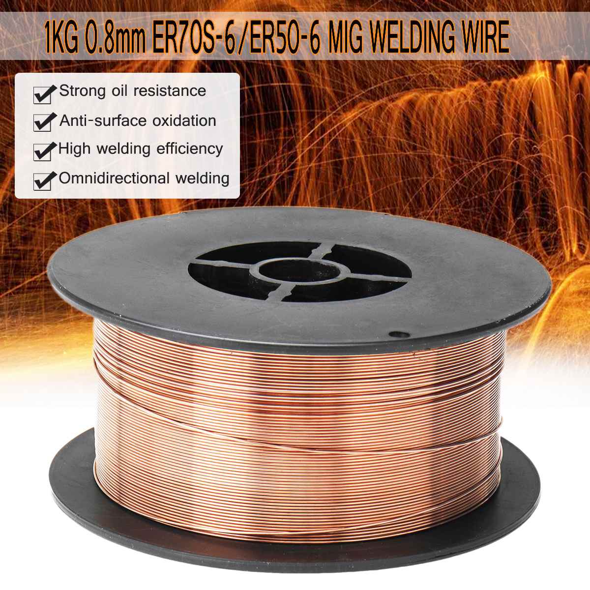 0.8mm 1Kg Welding Wire ER70S-6 / ER50-6 Carbon Ste... – Grandado