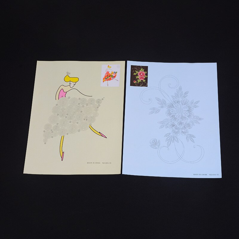 16patterns DIY craft paper Paper Quilling line art... – Grandado