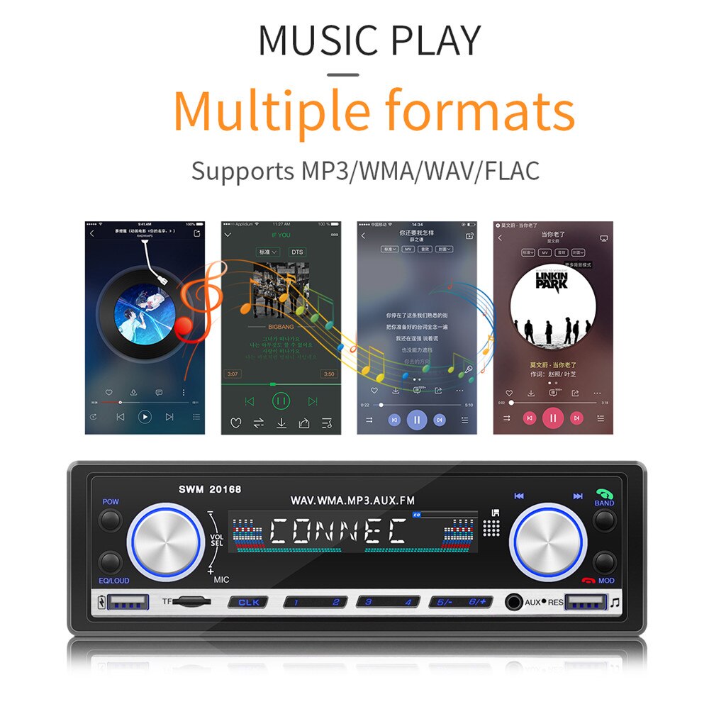 12V Auto Radio Audio 1din Bluetooth Stereo MP3 Spe... – Vicedeal