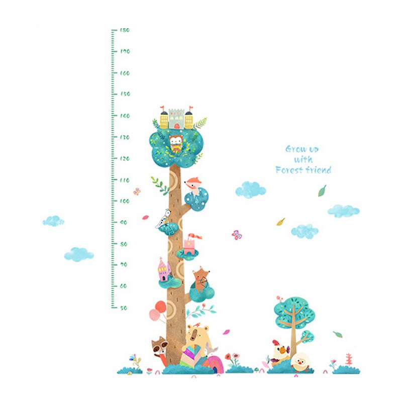 Forest Tree Height Measure Wall Stickers For Kids ... – Grandado