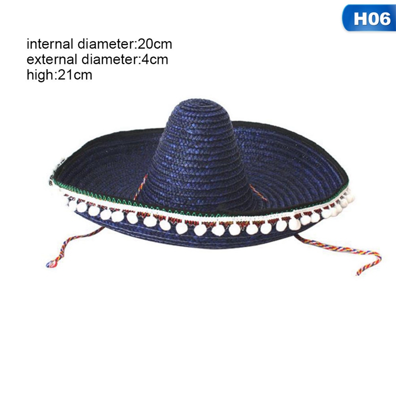 Natural Men Straw Mexican Sombrero Hat Women Color... – Grandado