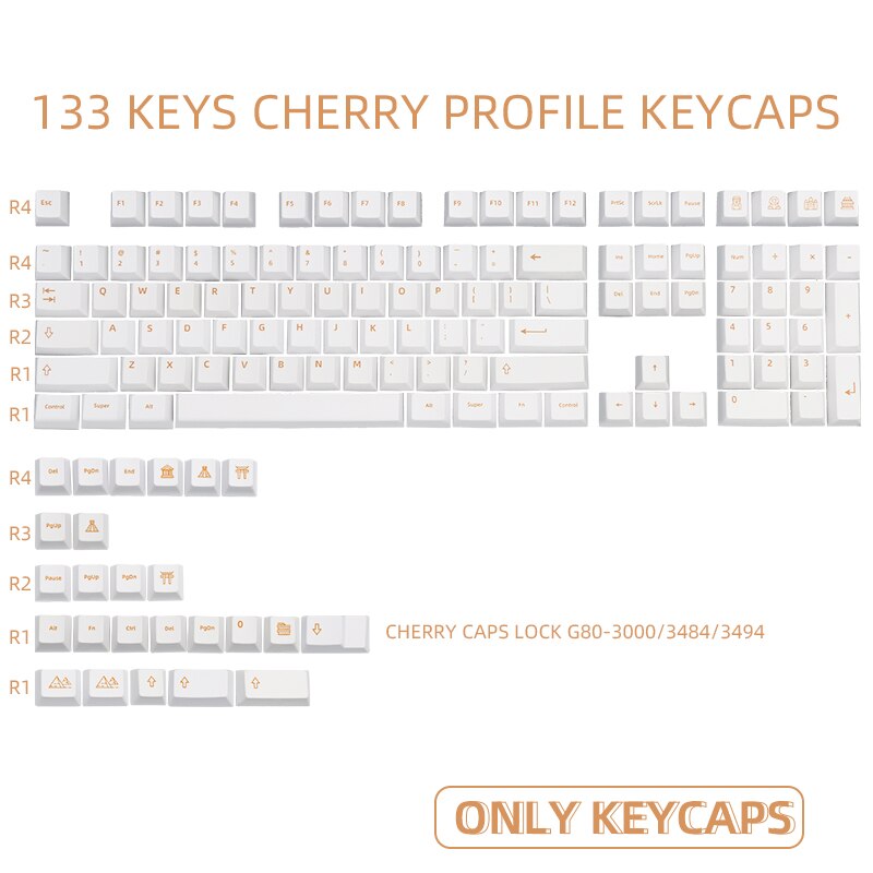 133 Keys Pbt Keycaps Beschaving Dye Sub Keycap Voo... – Vicedeal