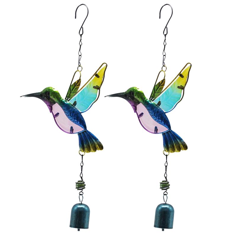 2PCS Hummingbird Pendant Metal Tube Bell Balcony W... – Grandado