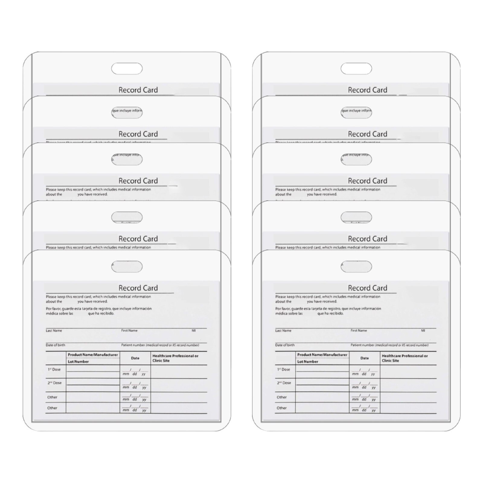 3/5/10/20 pcs Health Card Vaccine Card Protective ... – Grandado