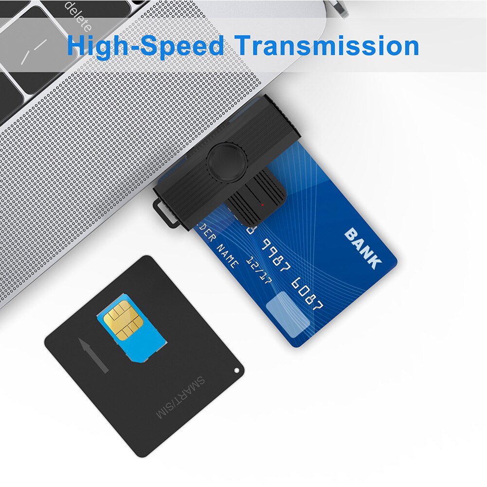 2022 USB 2.0 Smart Card Reader Bank Card SIM CAC C... – Grandado