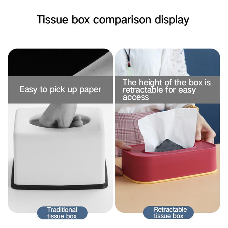 Plastic Tissue Box With Two Layers Modern Home Car... – Grandado