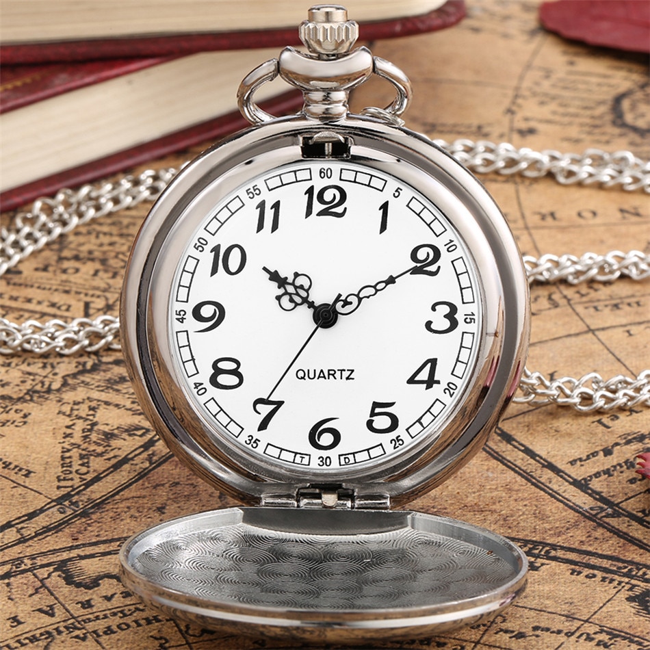 Double Smooth Full Hunter Quartz Pocket Watch Anti... – Grandado