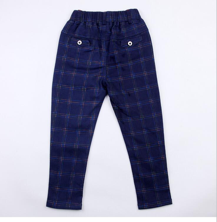 Boys Casual Pants Brand Kids Blue Plaid Pant All-m... – Grandado