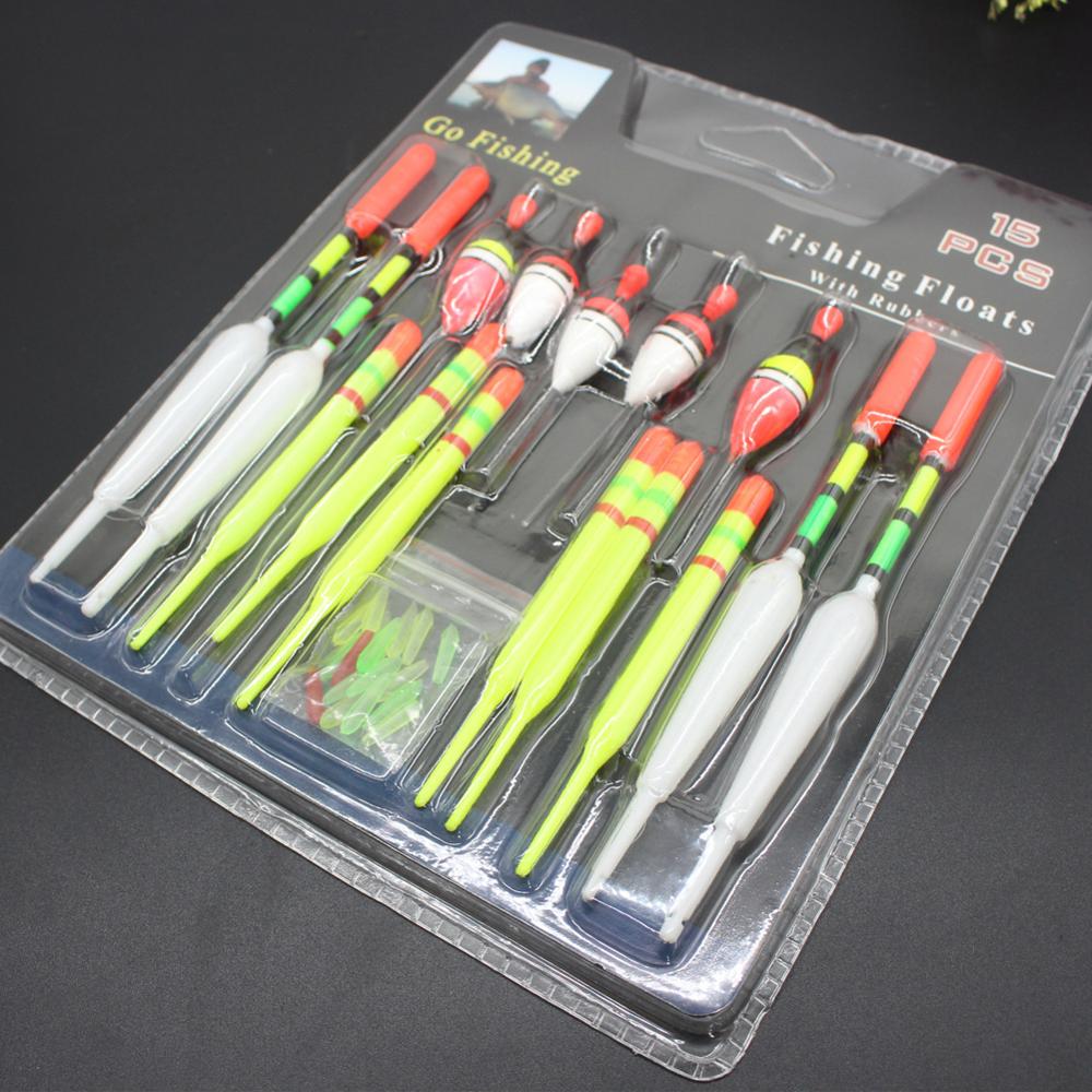 15 Stks/set Visdobbers Set Boei Bobber Vissen Lich... – Grandado