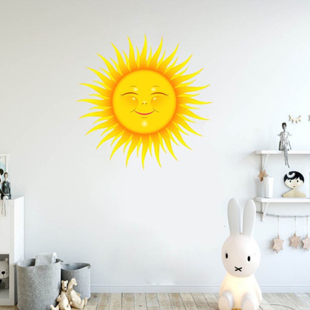Interesting Sun Wall Sticker Wallpaper Unique Wall... – Grandado