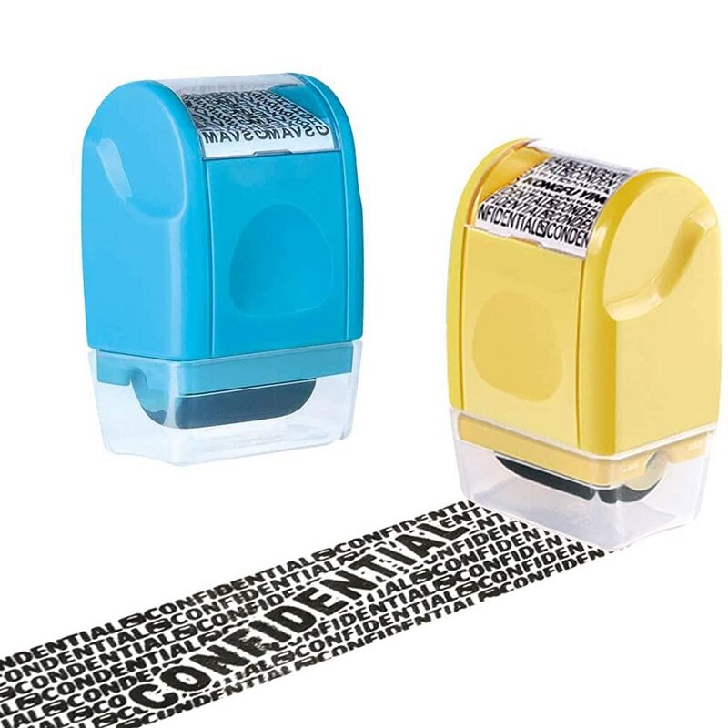 2PCS Wide Roller Stamps Unlimited Re-Inking Identi... – Grandado