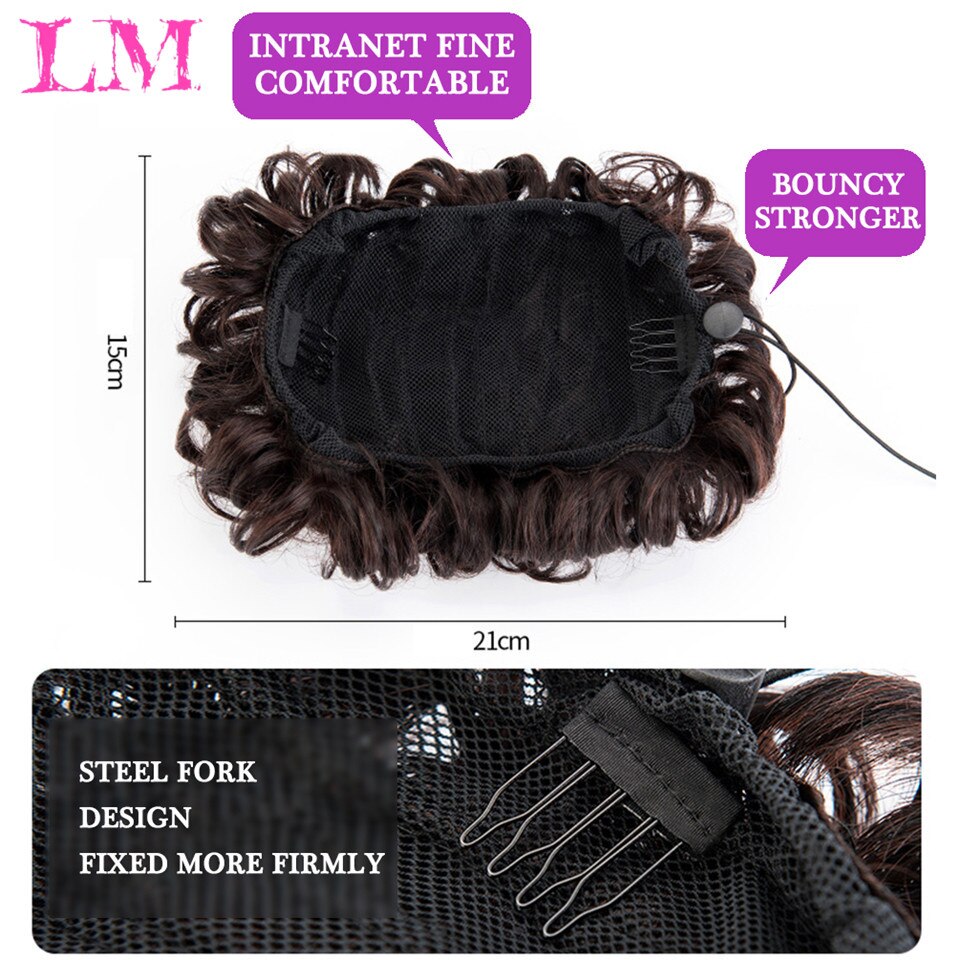 LM-moño de pelo desordenado para mujer, extensión ... – Grandado