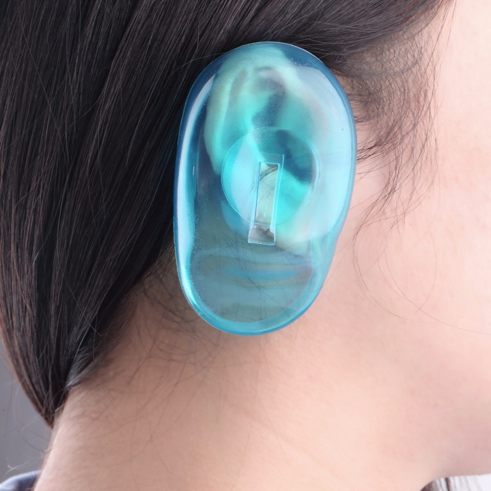 2PCS Salon Hair Dye Clear Blue Silicone Ear Cover ... – Grandado