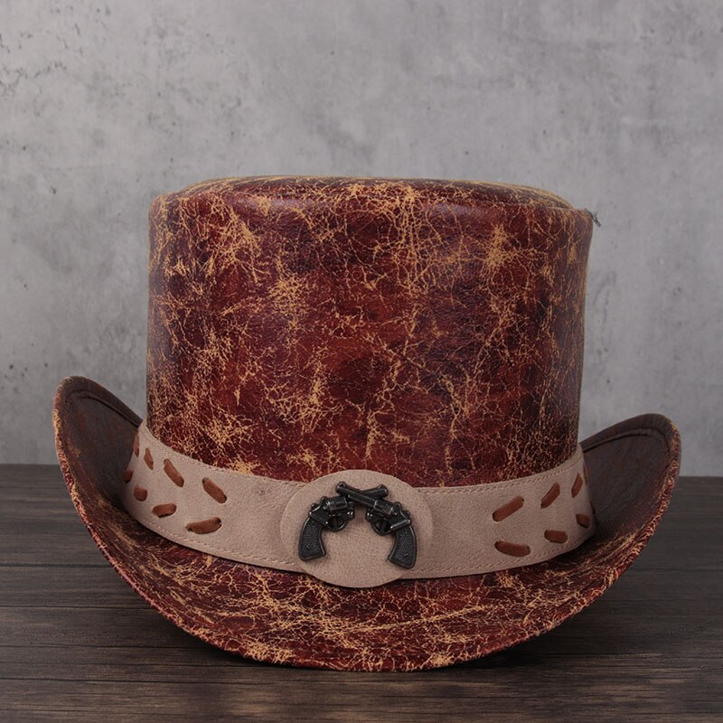 Vrouwen Mannen 100% Lederen Top Hoed Douche Lday F... – Grandado