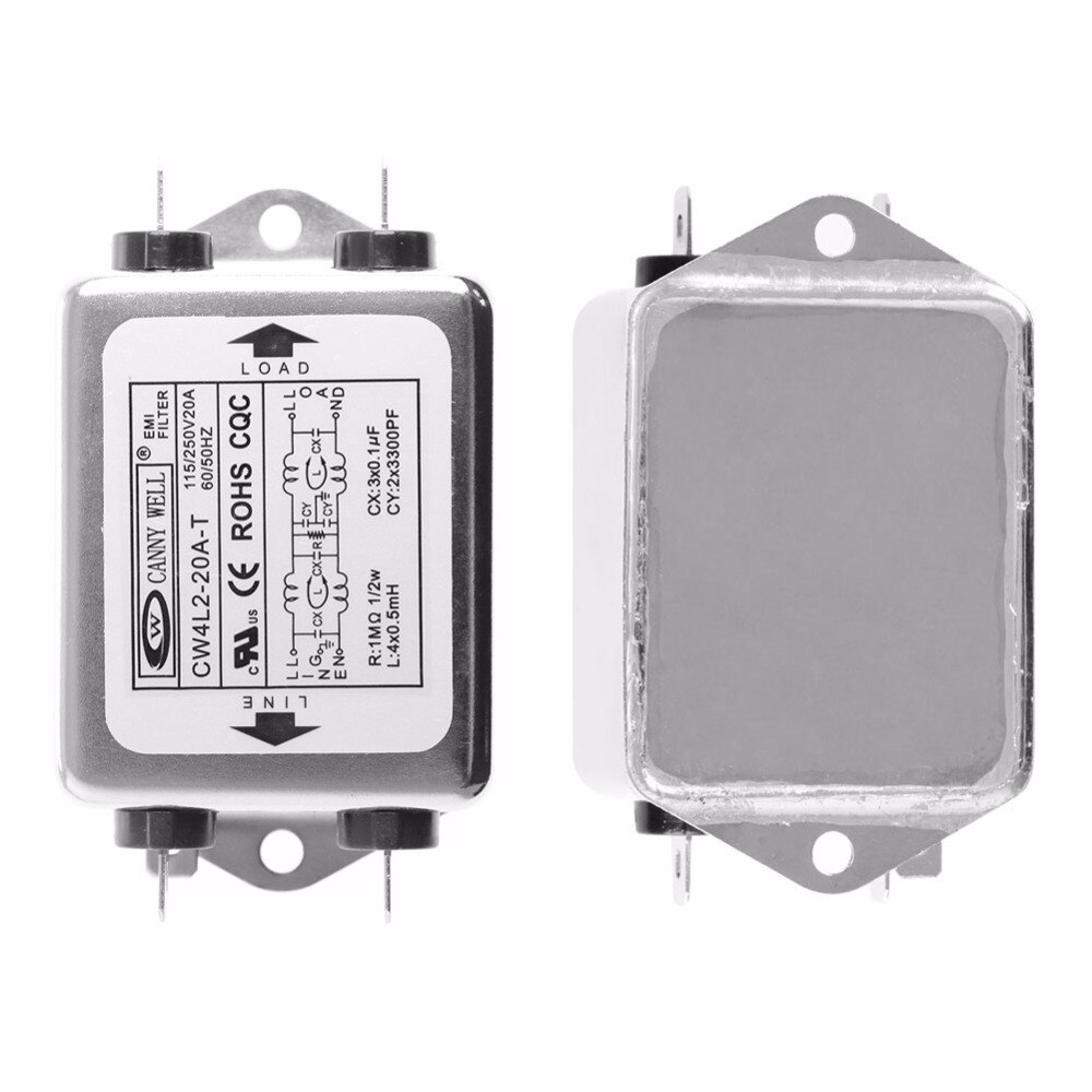 AC 220V 50/60 HZ Power EMI Filter CW4L2-20A-T Mono... – Grandado