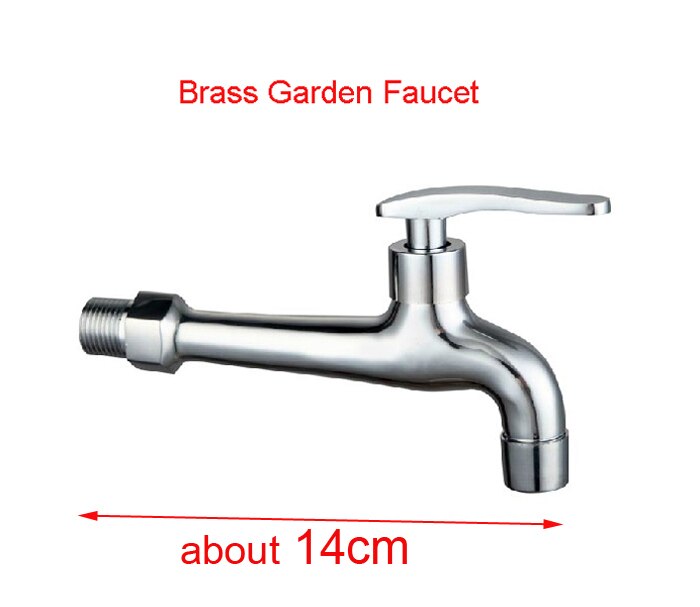 Chrome Plated 14cm Long Garden Faucet Brass Wash M... – Grandado