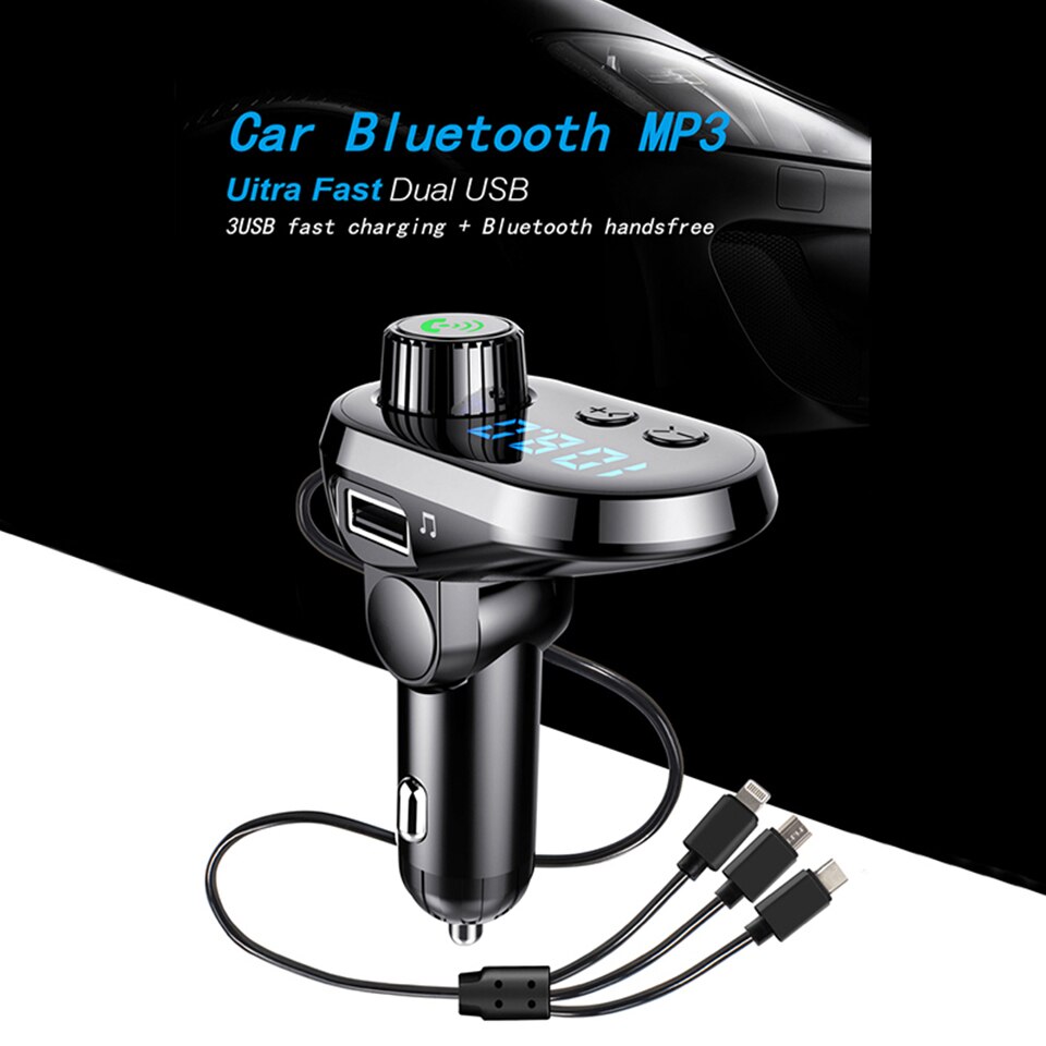 Kit de manos libres para coche, transmisor FM LED ... – Grandado