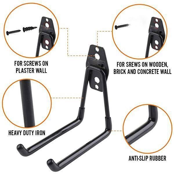 Wall Mount Garage Bike Hanger Hook Heavy Duty Meta... – Grandado