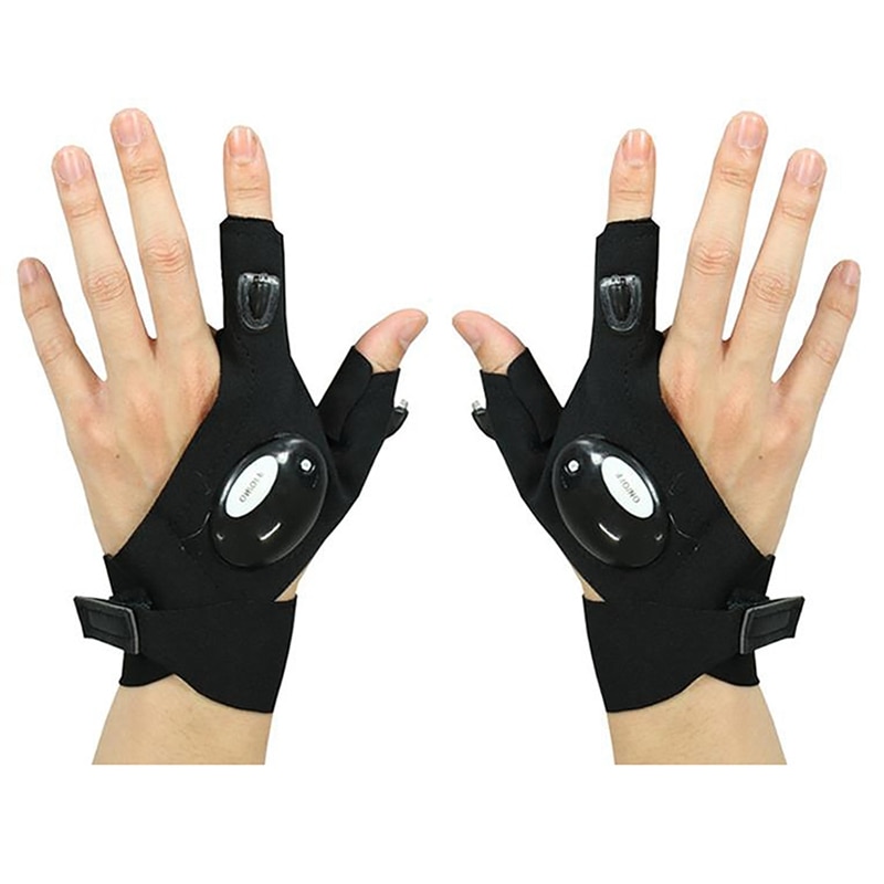 1 Set Fishing Gloves with Led Light Fingerless Fla... – Vicedeal