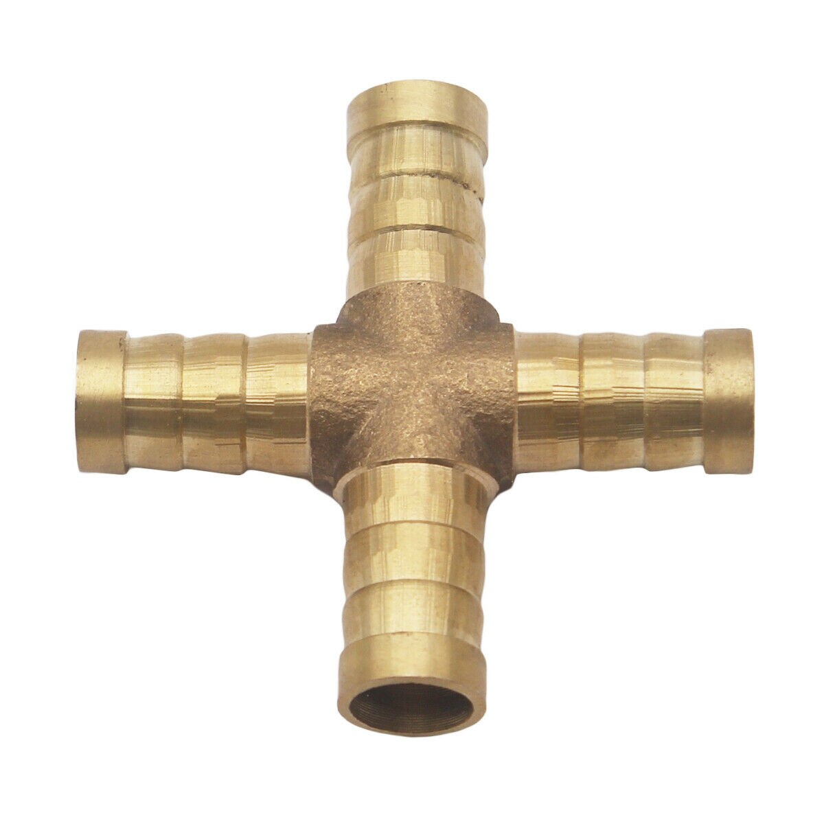 Solid Brass 5/16 Inch 4 Way Cross Hose Barb Splice... – Vicedeal