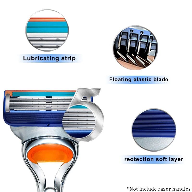 4/8/12/16pcs 5-layer men's shaver, stainless steel... – Grandado