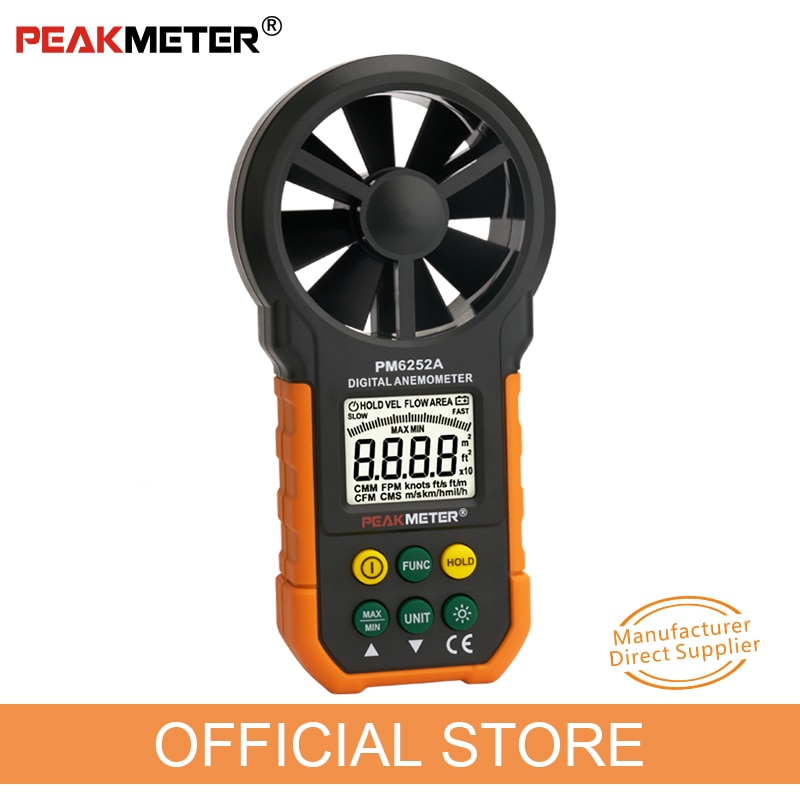 PEAKMETER PM6252A Digital Anemometer Handheld High... – Grandado
