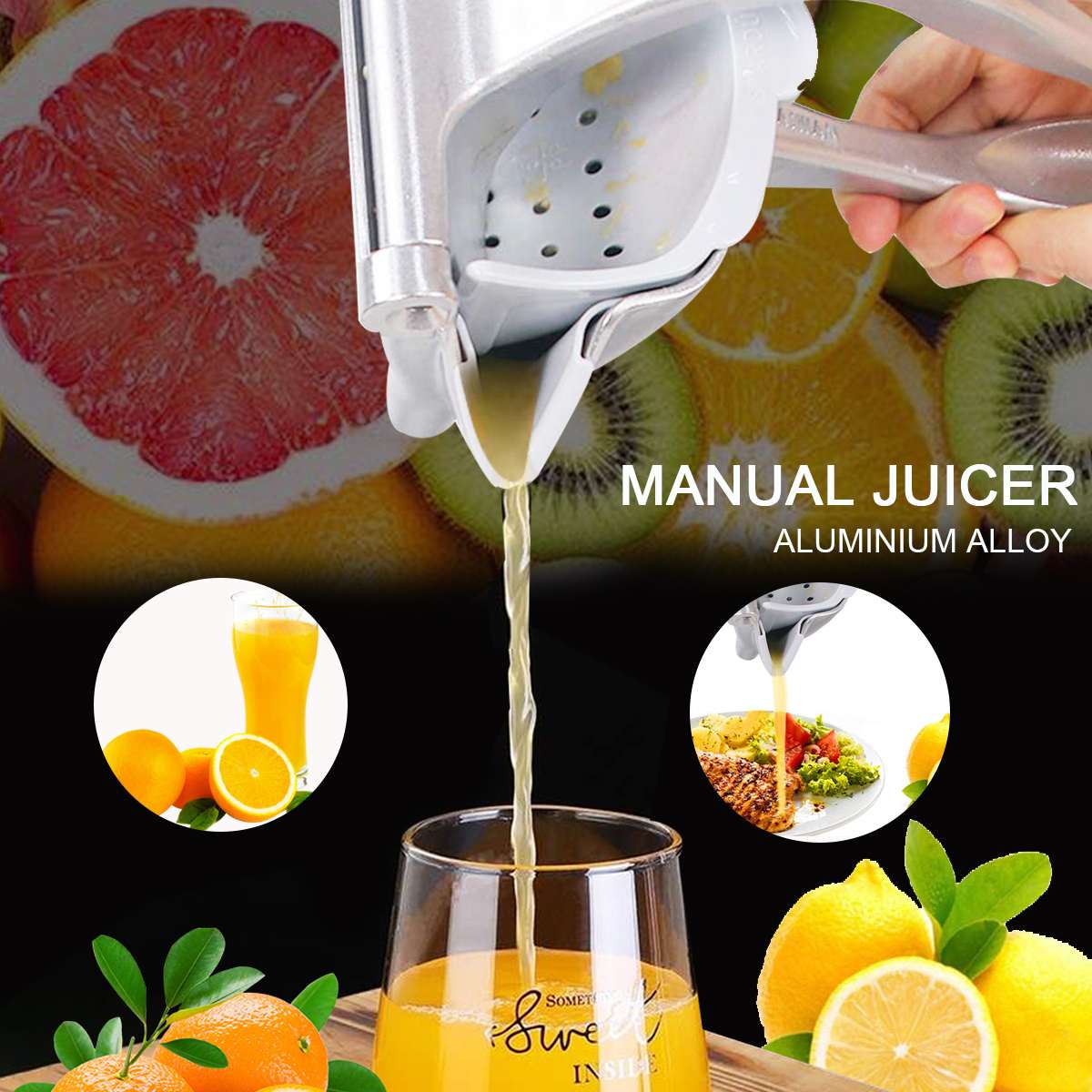 Multifunktionel frugtpresser juicepresser sølv met... – Vicedeal