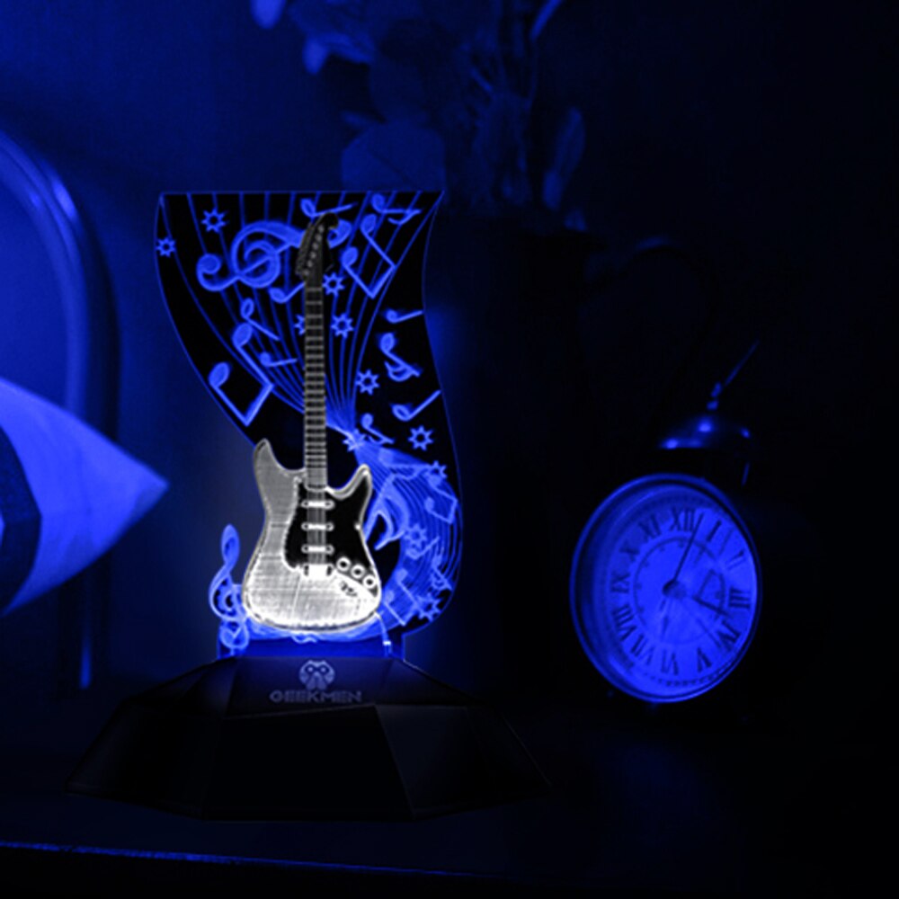 Music Note Lighting Art Music Instrument Guitar 3D... – Grandado