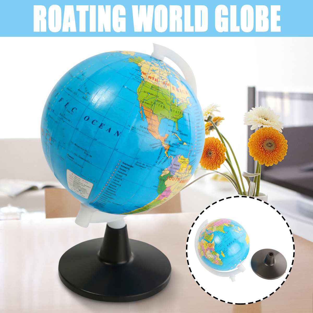 8.5cm Mini Globe World Earth Ocean Map Plastic Sph... – Vicedeal