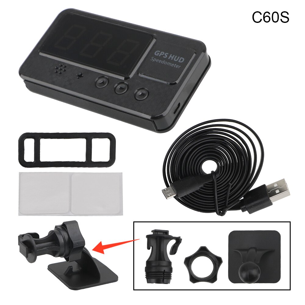 Car styling KM/h MPH Big Fonts LED Display Car GPS... – Grandado