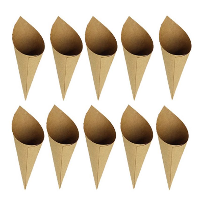 100pcs Vintage kraft Paper cylinder Confetti Cones... – Vicedeal