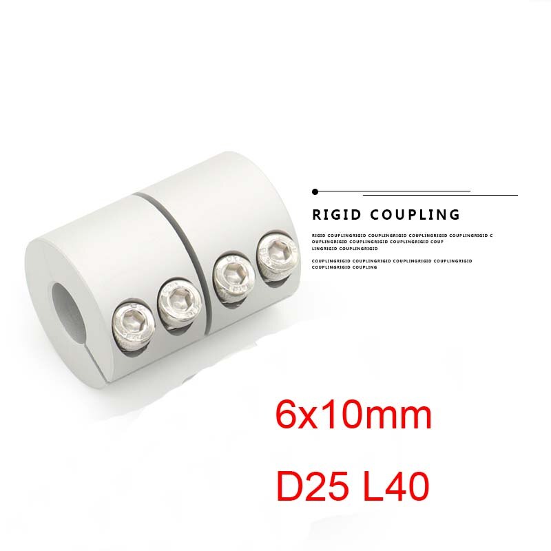 6x10mm D25 L40 aluminum rigid coupling solid coupl... – Grandado