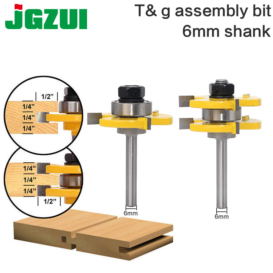 2 pc 6mm Shank Tongue & Groove Joint Assembly Rout... – Vicedeal