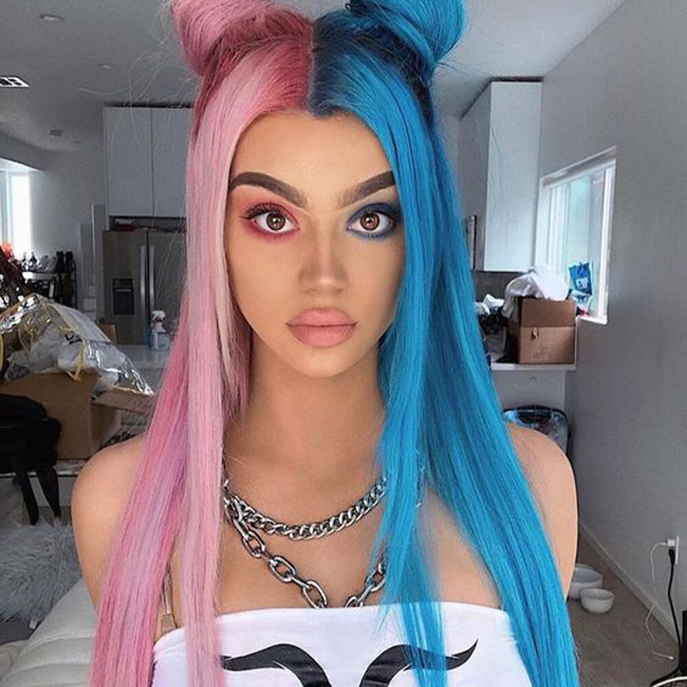 DLME Synthetic Colorful Wig Heat Resistant Fiber H... – Grandado