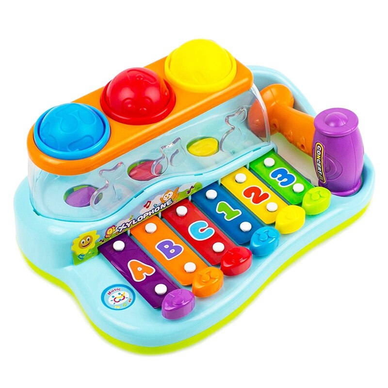 Rainbow Xylophone Piano Pounding Bench for Kids wi... – Grandado