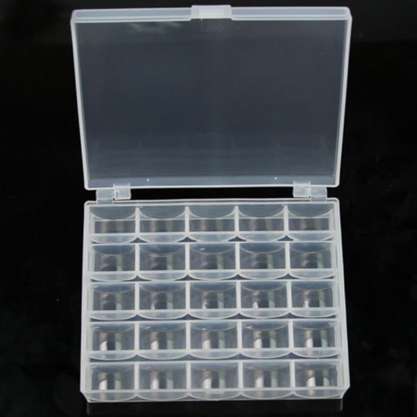 25 Solts Empty Bobbins Spools Box Sewing Machine B... – Vicedeal