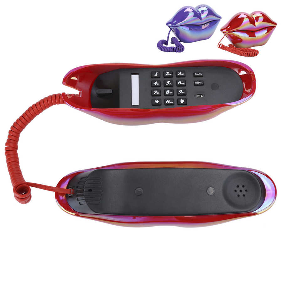 Electroplating Fashionable Funny Lip Telephone WX-... – Grandado