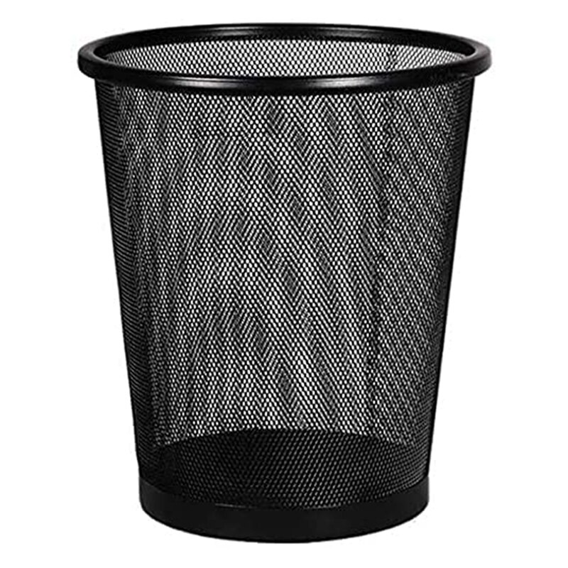 Circular Black Mesh Waste Waste Paper Bin Basket, ... – Vicedeal